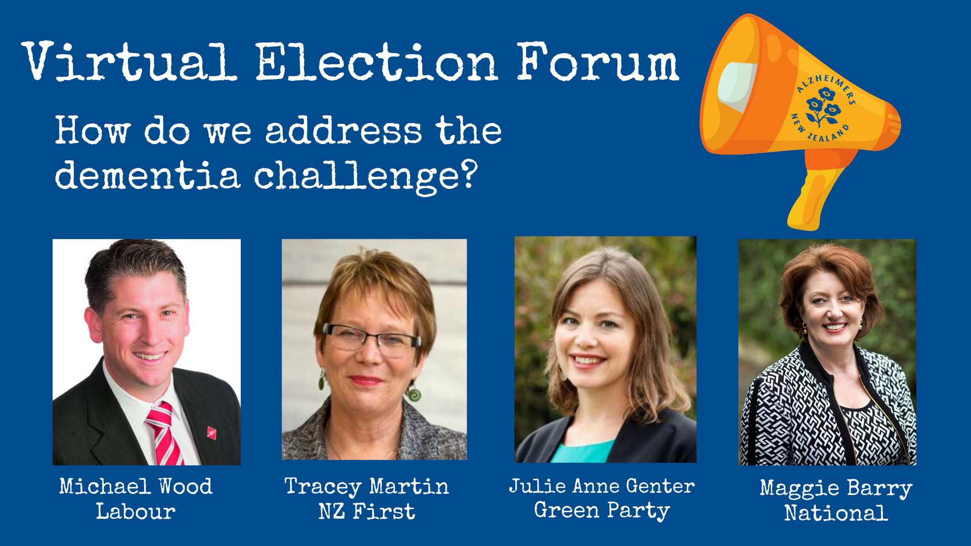 Virtual Election Forum 2020 - Alzheimers New Zealand